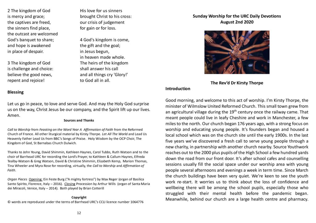 Order_of_Service_Booklet – The Spire Church, Farnham